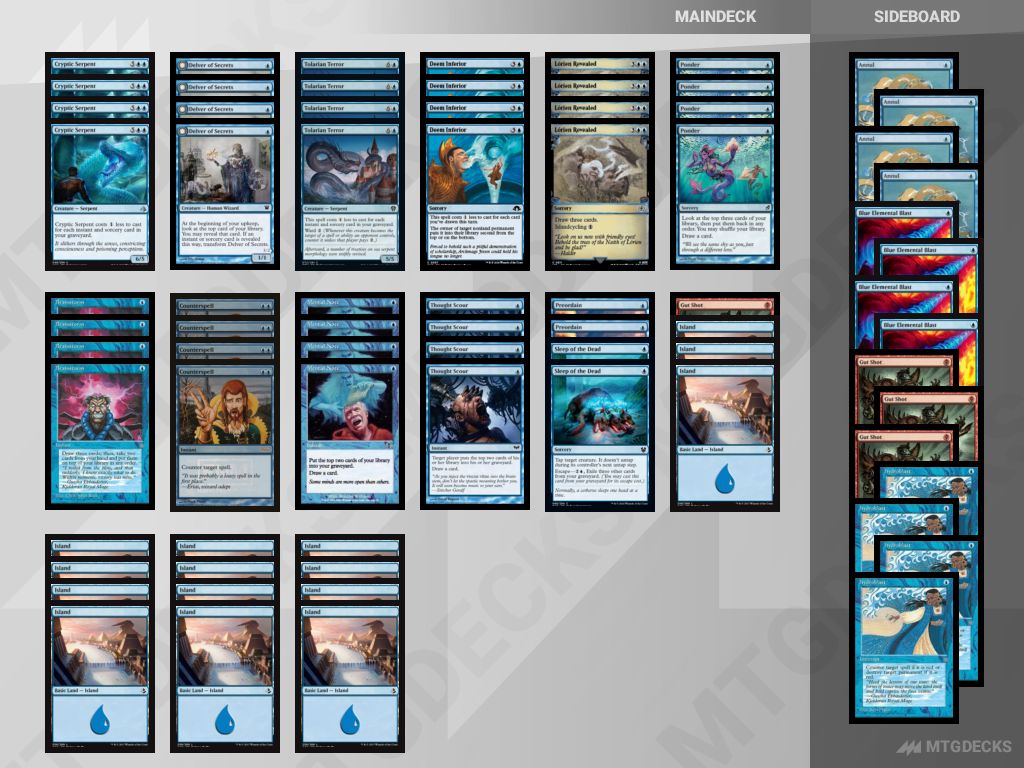 Pauper Mono Blue Terror deck by AlessandroPiraccini • MTG DECKS