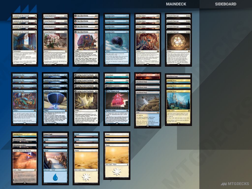 Arena Standard Jeskai Artifacts deck by Romanus • MTG DECKS