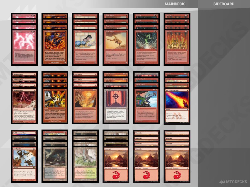 Premodern Burn deck by Roguer Ibacache Tello • MTG DECKS