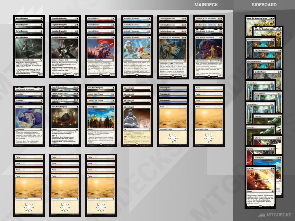 MTG Standard Secrets of Strixhaven Mono White Ascension top decks • MTG ...