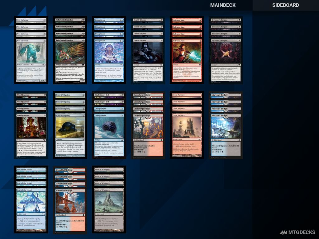 Arena Historic Affinity deck by controllingtime • MTG DECKS