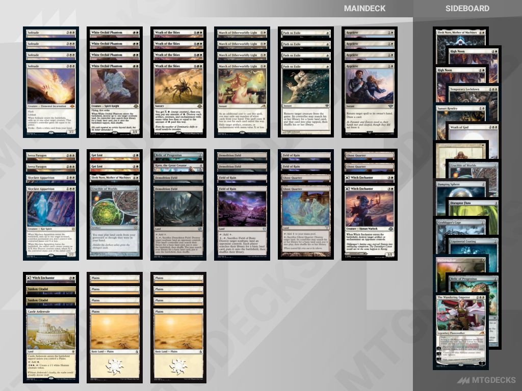 Modern Mono White Control deck by nsw1074 • MTG DECKS