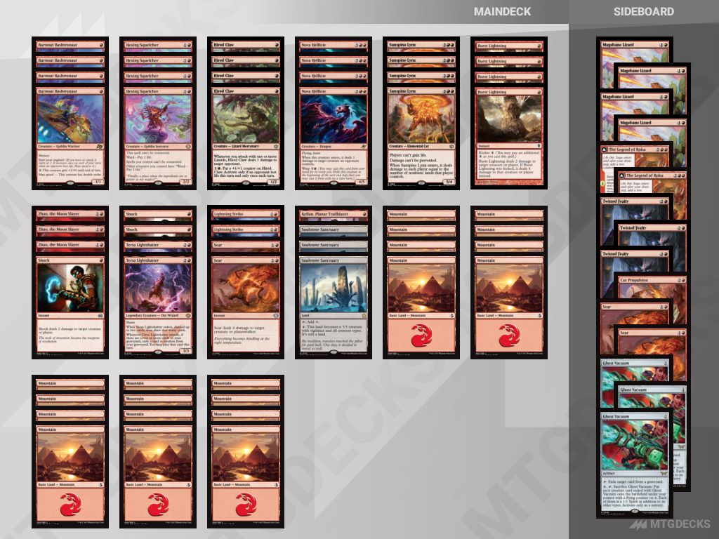 Standard Mono-Red Aggro deck by ch4rm2nd0r • MTG DECKS
