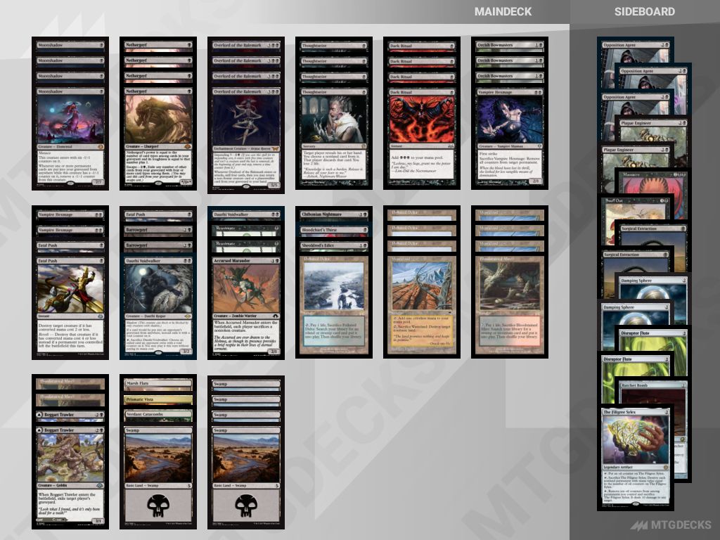 Legacy Mono Black deck by yonezawa musashi • MTG DECKS