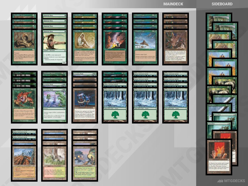 Premodern Mono Green Ponza deck by Papafrita • MTG DECKS