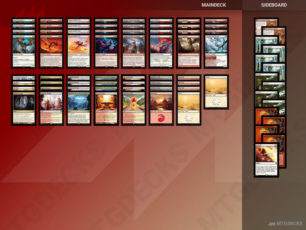 Standard Boros Dragons deck by Theagent002 • MTG DECKS