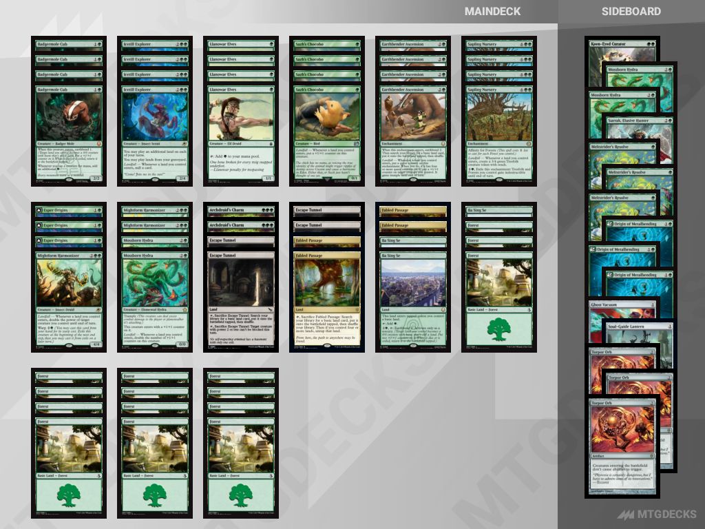 Standard Mono Green Landfall deck by mommydom_manifesto • MTG DECKS