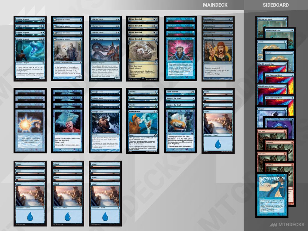 Pauper Mono Blue Terror deck by Antillectual • MTG DECKS