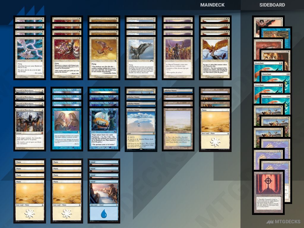 Premodern Suck My Flock (UW Birds) deck by Marc Van Der Wal • MTG DECKS