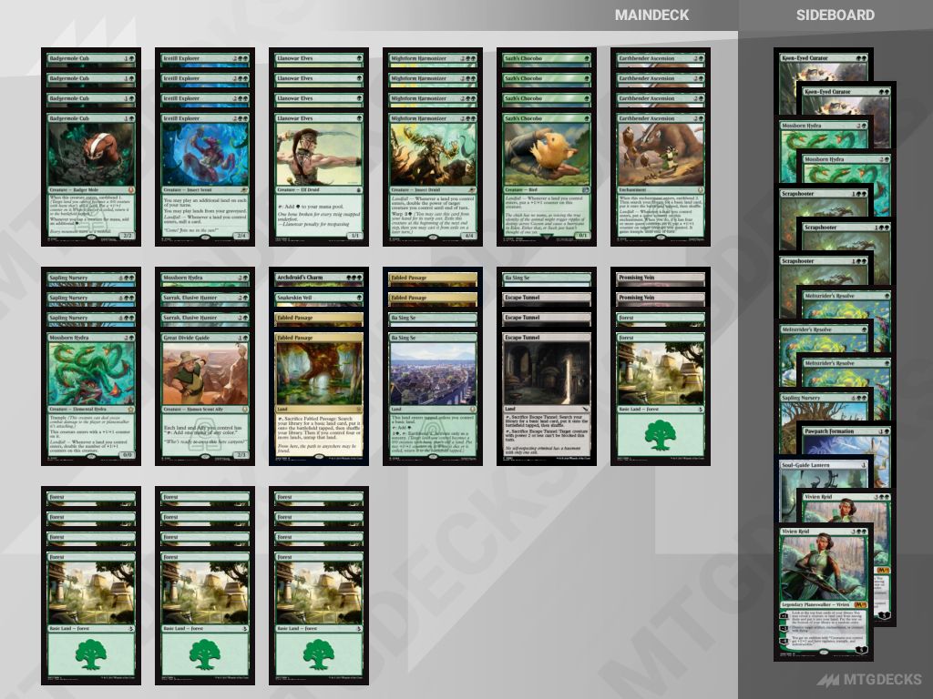 Standard Mono Green Landfall deck by HappySandwich • MTG DECKS