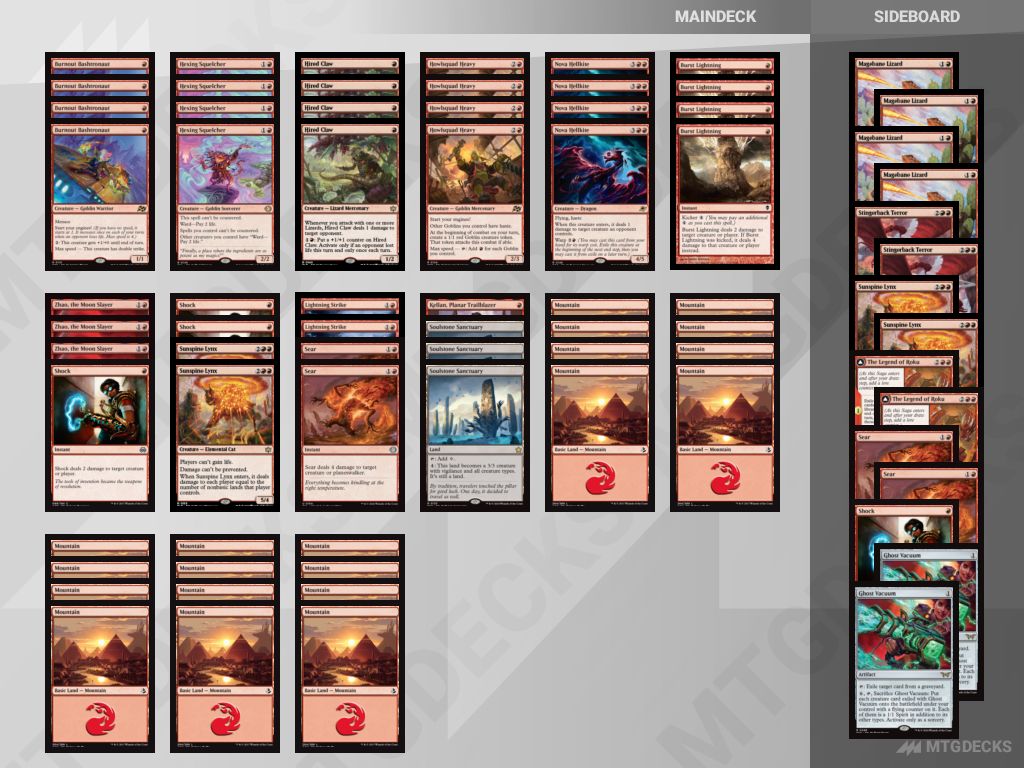 Standard Mono-Red Aggro deck by Alex Poulosky • MTG DECKS