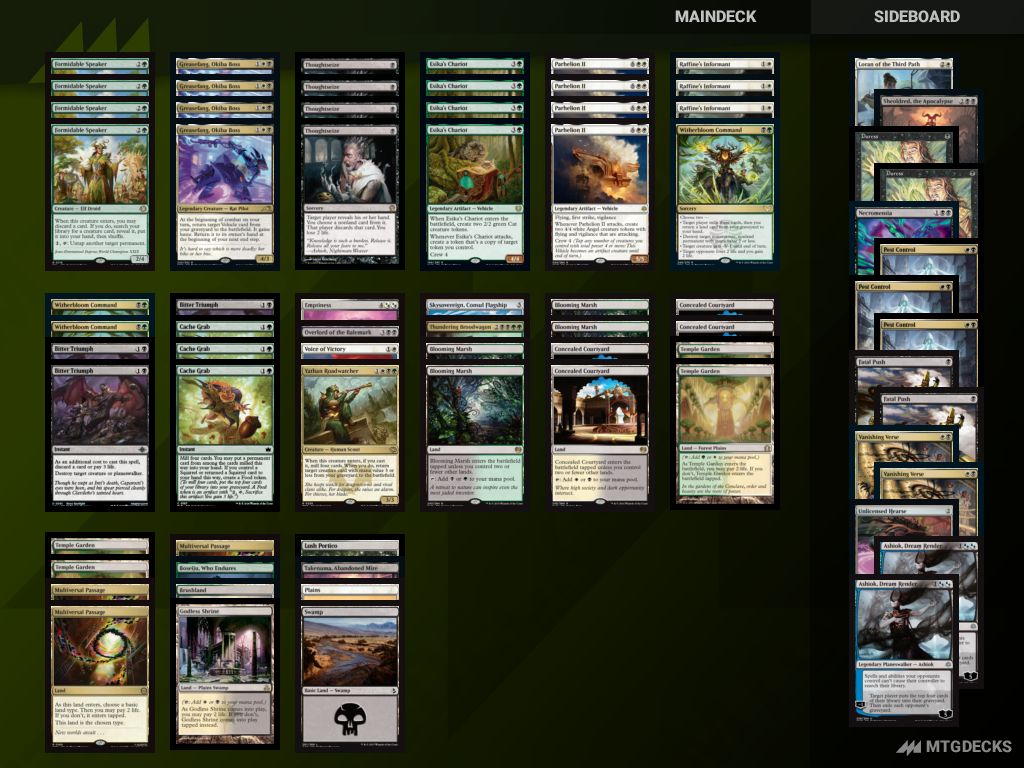 Pioneer Abzan Greasefang deck by ZendicardGames • MTG DECKS