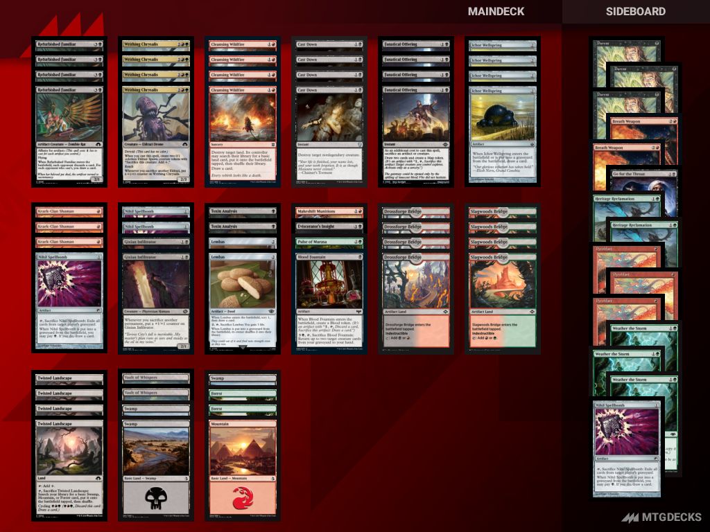 Pauper Jund Wildfire deck by Leo VALENTIN • MTG DECKS