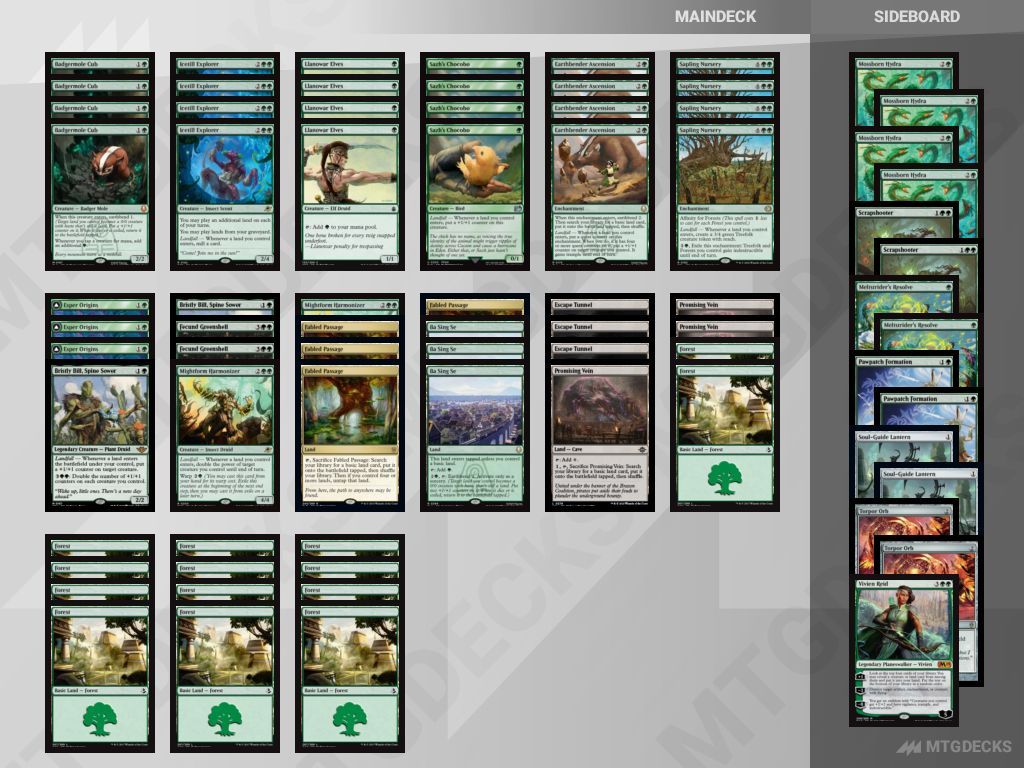 Standard Mono Green Landfall deck by Tetsubou • MTG DECKS