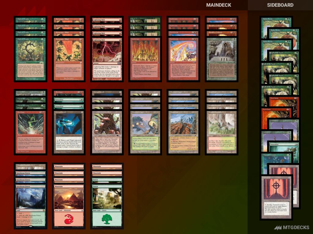 Premodern Pyrostatic Oath deck by Alex Valcaneras • MTG DECKS