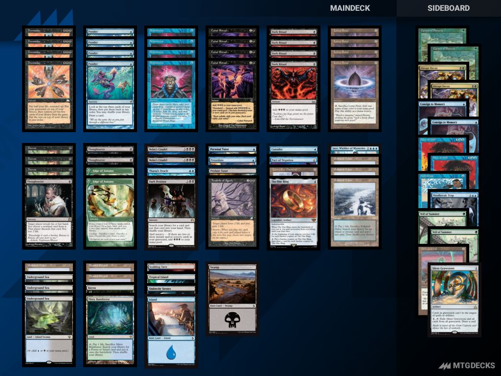 Legacy Sultai Doomsday deck by kathor • MTG DECKS
