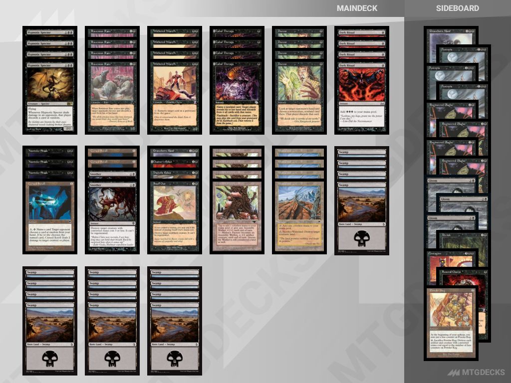 Premodern Mono Black deck by stalker_br • MTG DECKS