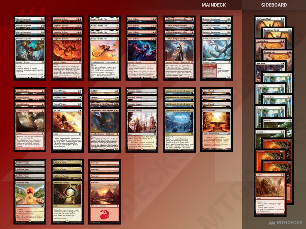 Standard Boros Dragons deck by Richard Mackay • MTG DECKS