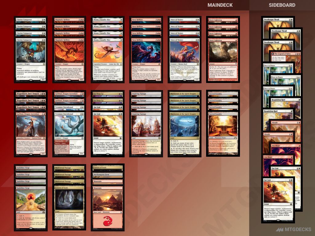 Standard Boros Dragons deck by Eric Dolan • MTG DECKS