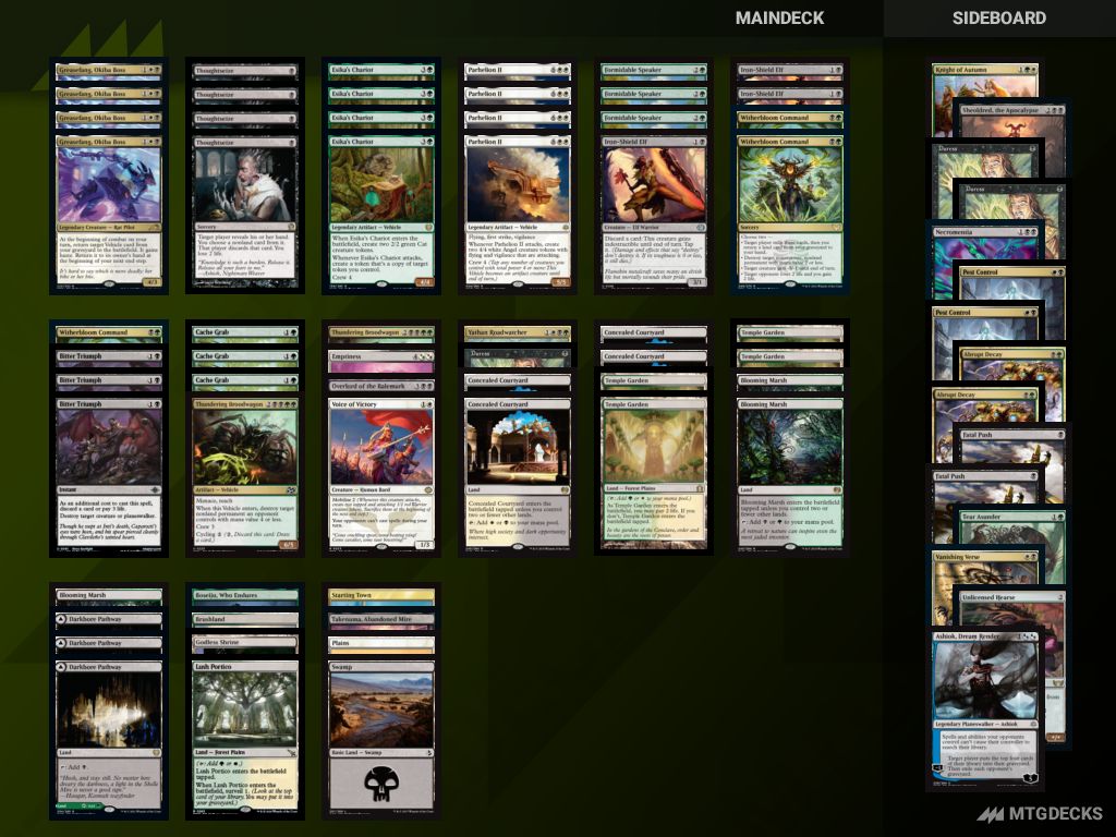 Pioneer Abzan Greasefang deck by karatedom • MTG DECKS