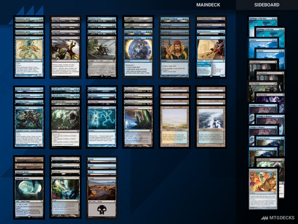 Modern Dimir Faeries deck by zturchan • MTG DECKS