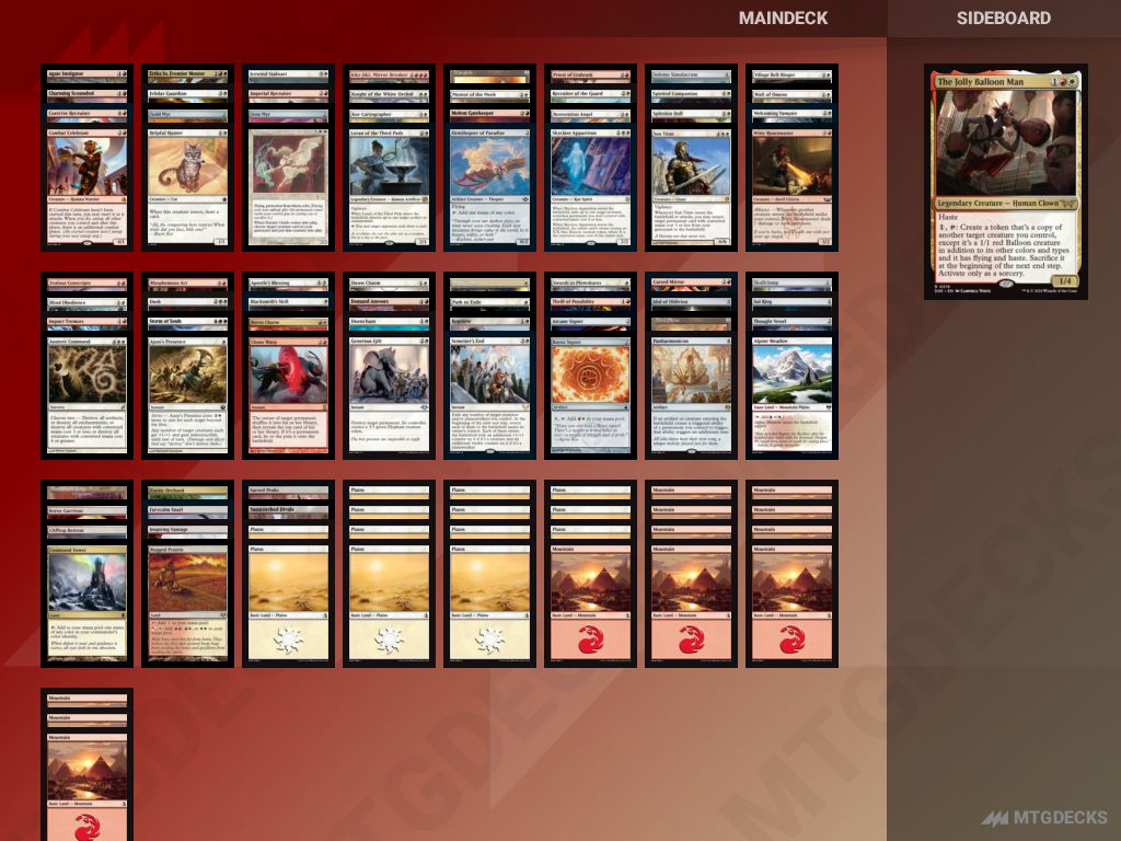 Commander The Jolly Balloon Man deck by Marcos Laiño • MTG DECKS