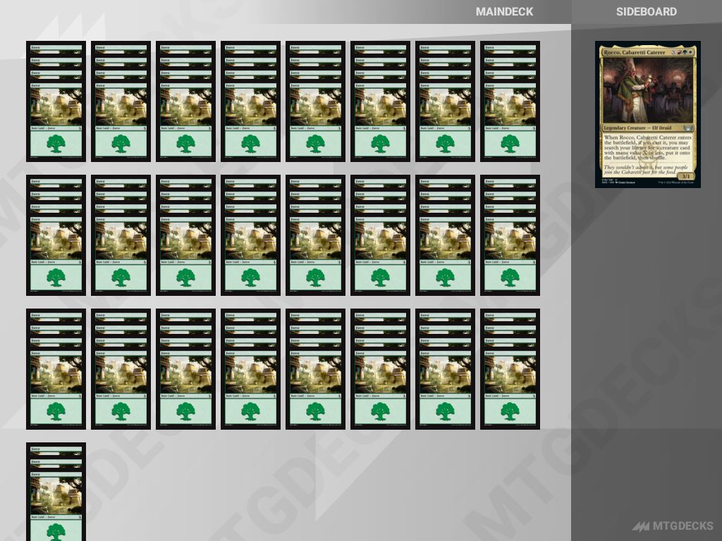 Commander Rocco, Cabaretti Caterer deck by belzaboul • MTG DECKS