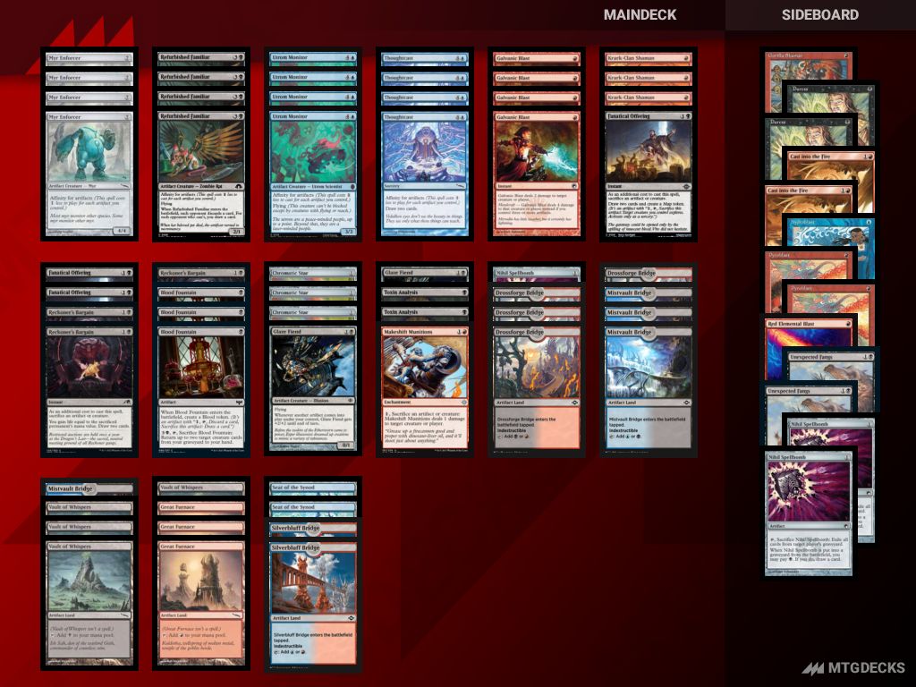 Pauper Affinity deck by Tanaka Yu • MTG DECKS