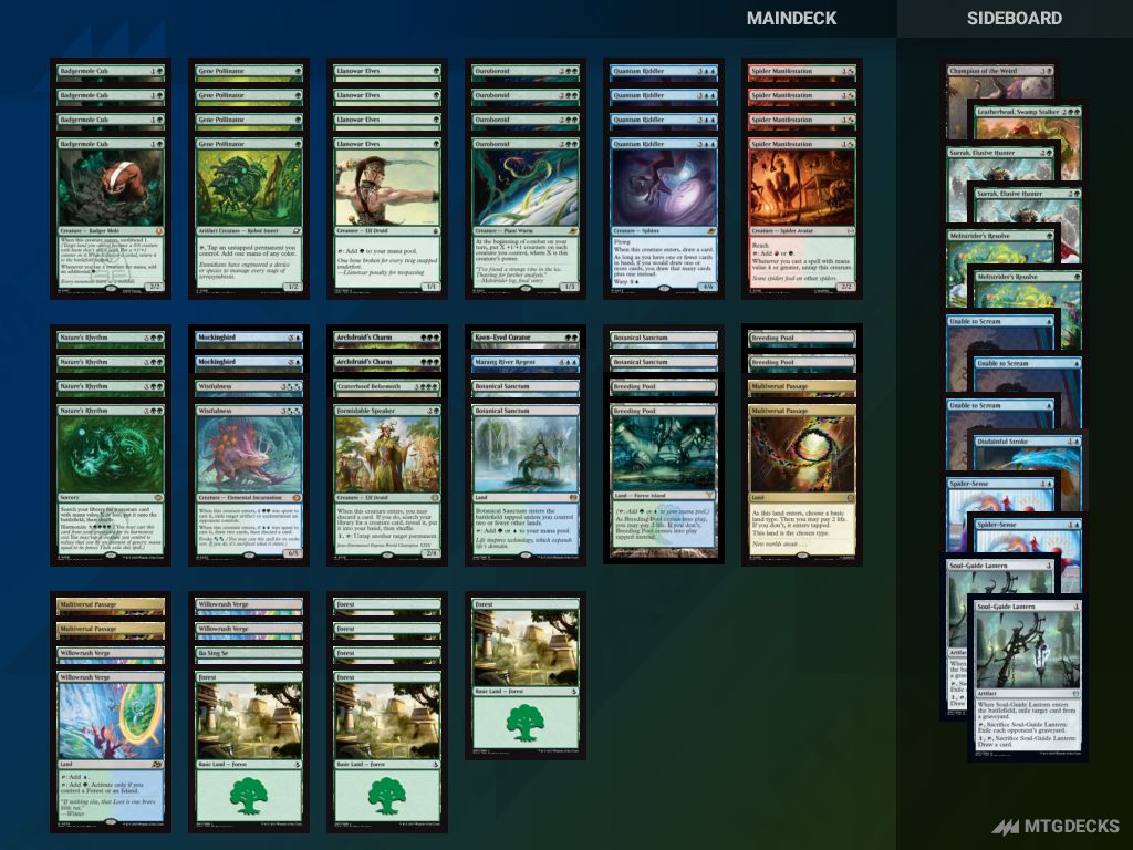 Standard Simic Nature's Rhythm deck by Marc Basconcillo • MTG DECKS