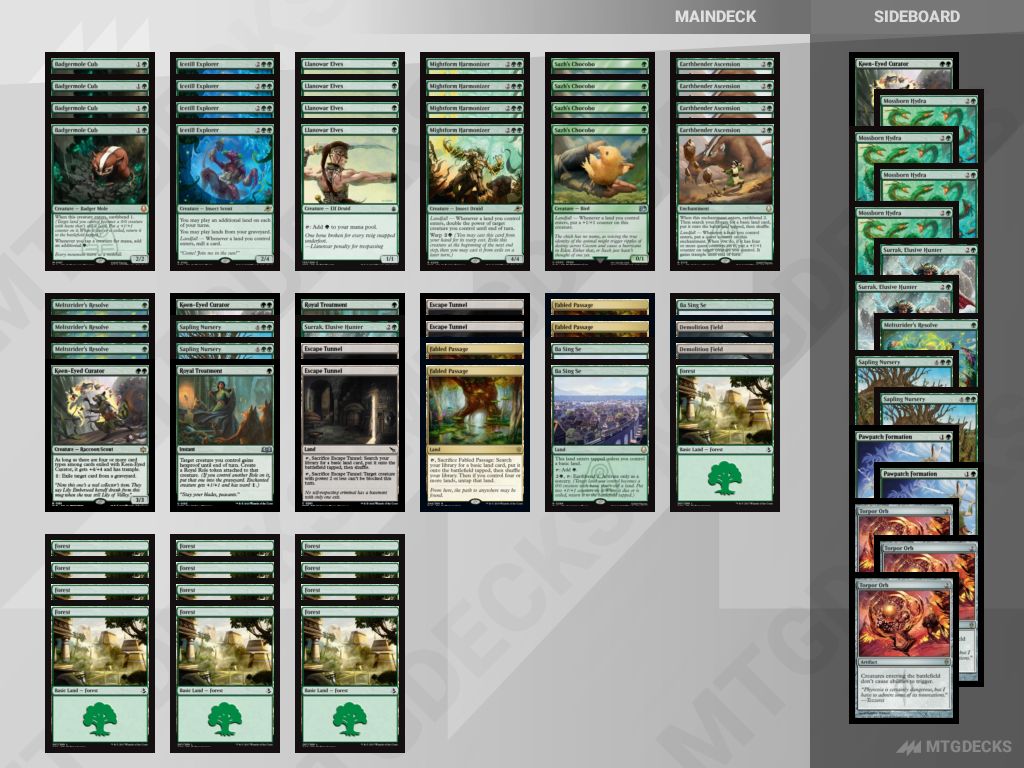MTG Standard Secrets of Strixhaven Mono Green Landfall - 3130 top decks ...