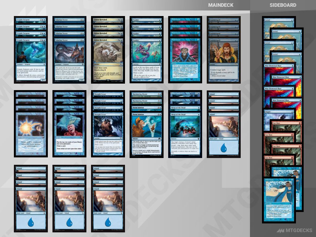 MTG Pauper Mono Blue Terror - 6557 top decks • MTG DECKS
