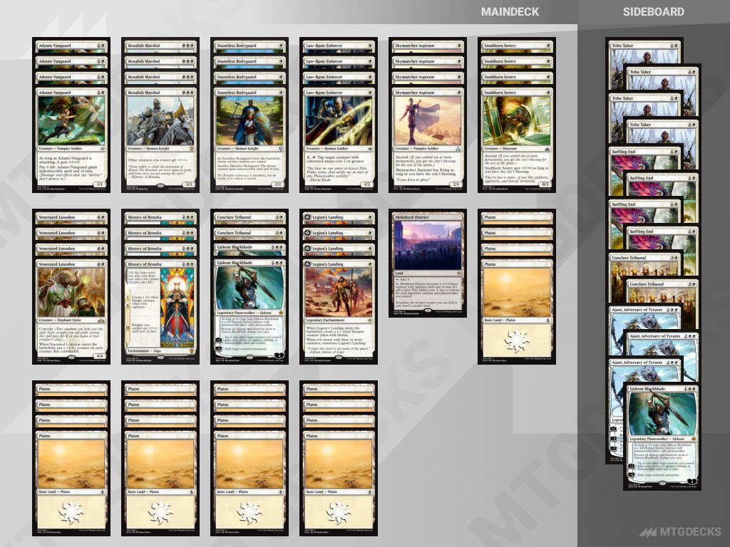 MTG War of the Spark Standard White Aggro top decks • MTG DECKS