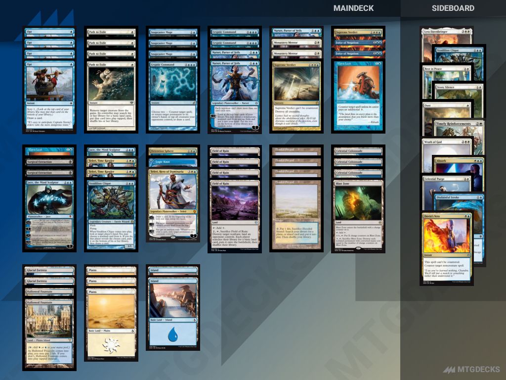 Modern W/U Control deck by Verdiani, Luca • MTG DECKS
