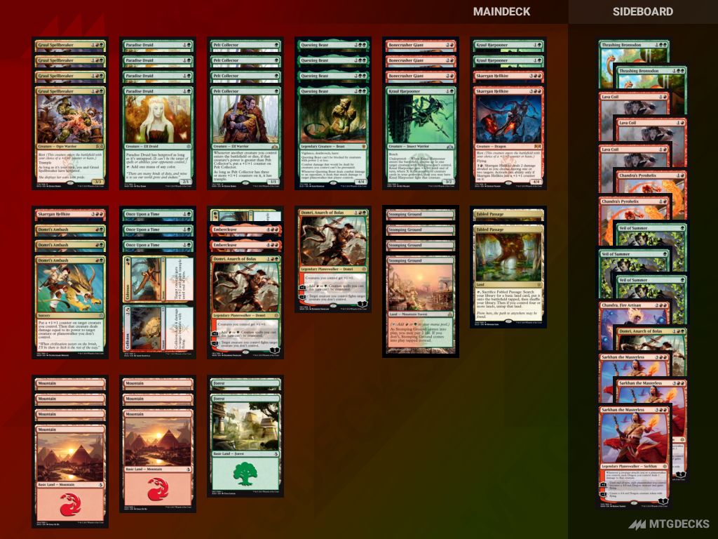Standard RG Aggro deck by Asano Tatsurou • MTG DECKS