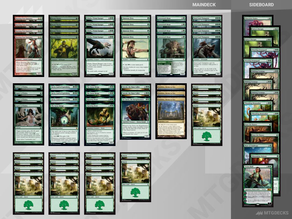 Pioneer Mono-Green Devotion deck by Michael Van Veen • MTG DECKS