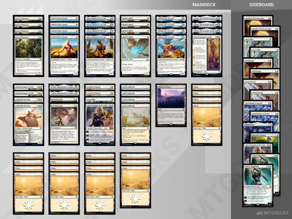 Standard Mono White Devotion deck by UWmage314 • MTG DECKS